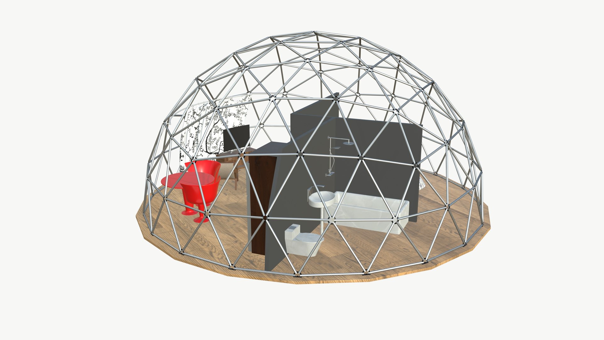 3D Geodesic Dome V4 Premium - TurboSquid 2103893