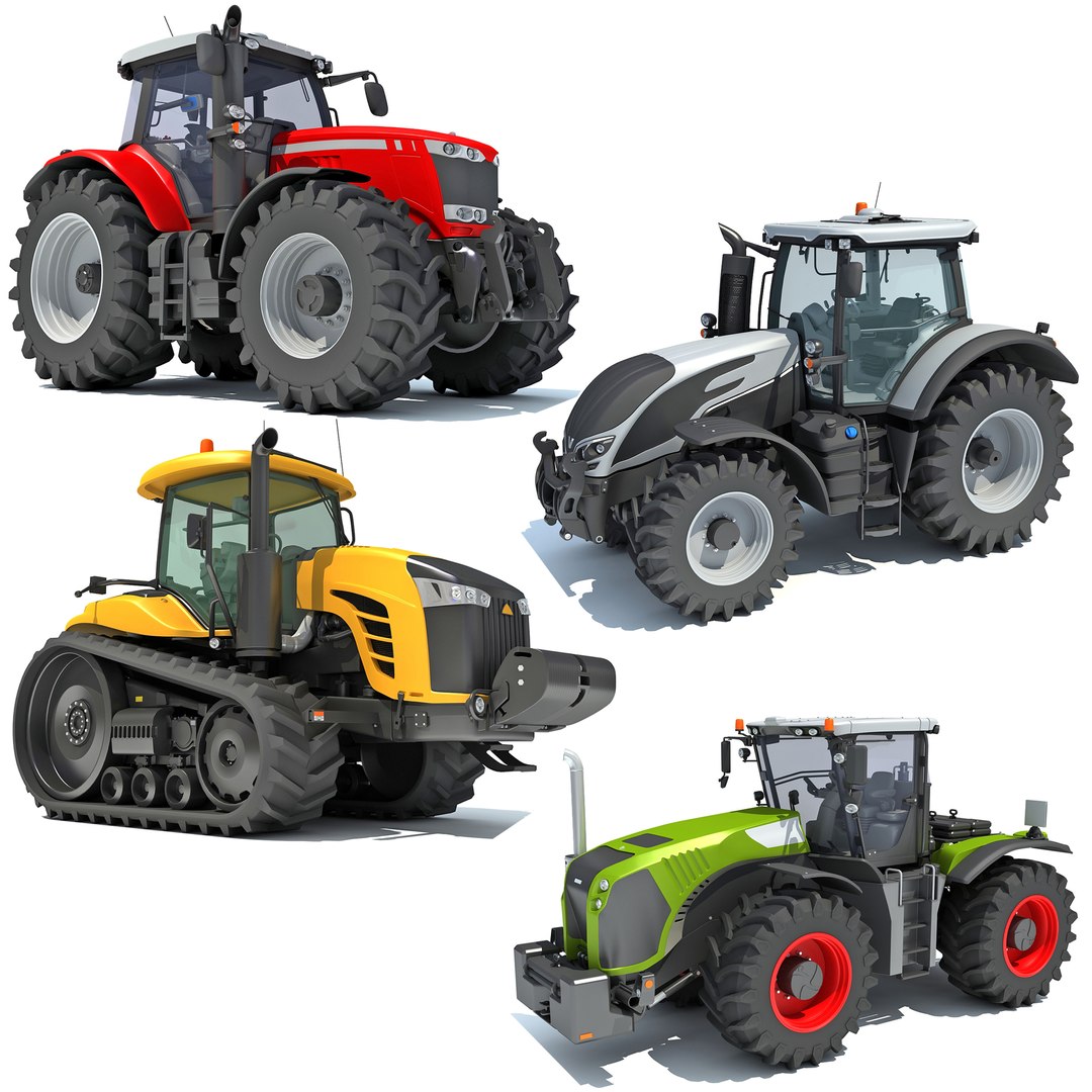 Farm Tractor Collection 3D Model - TurboSquid 1874649