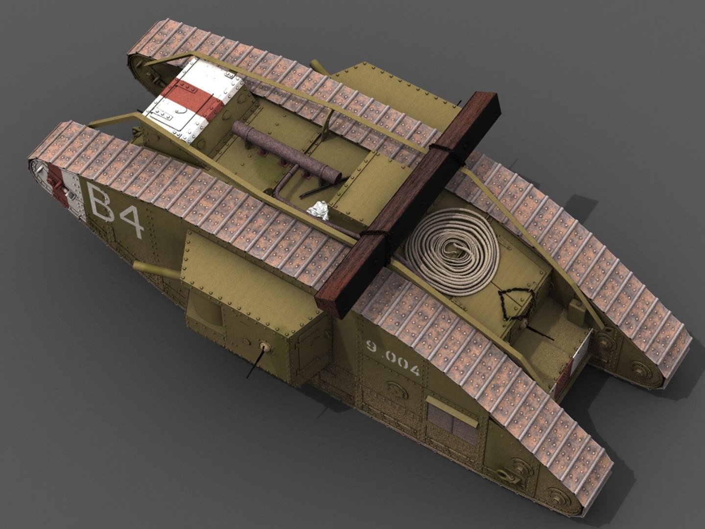 British Mk Iv Tank 3d Model