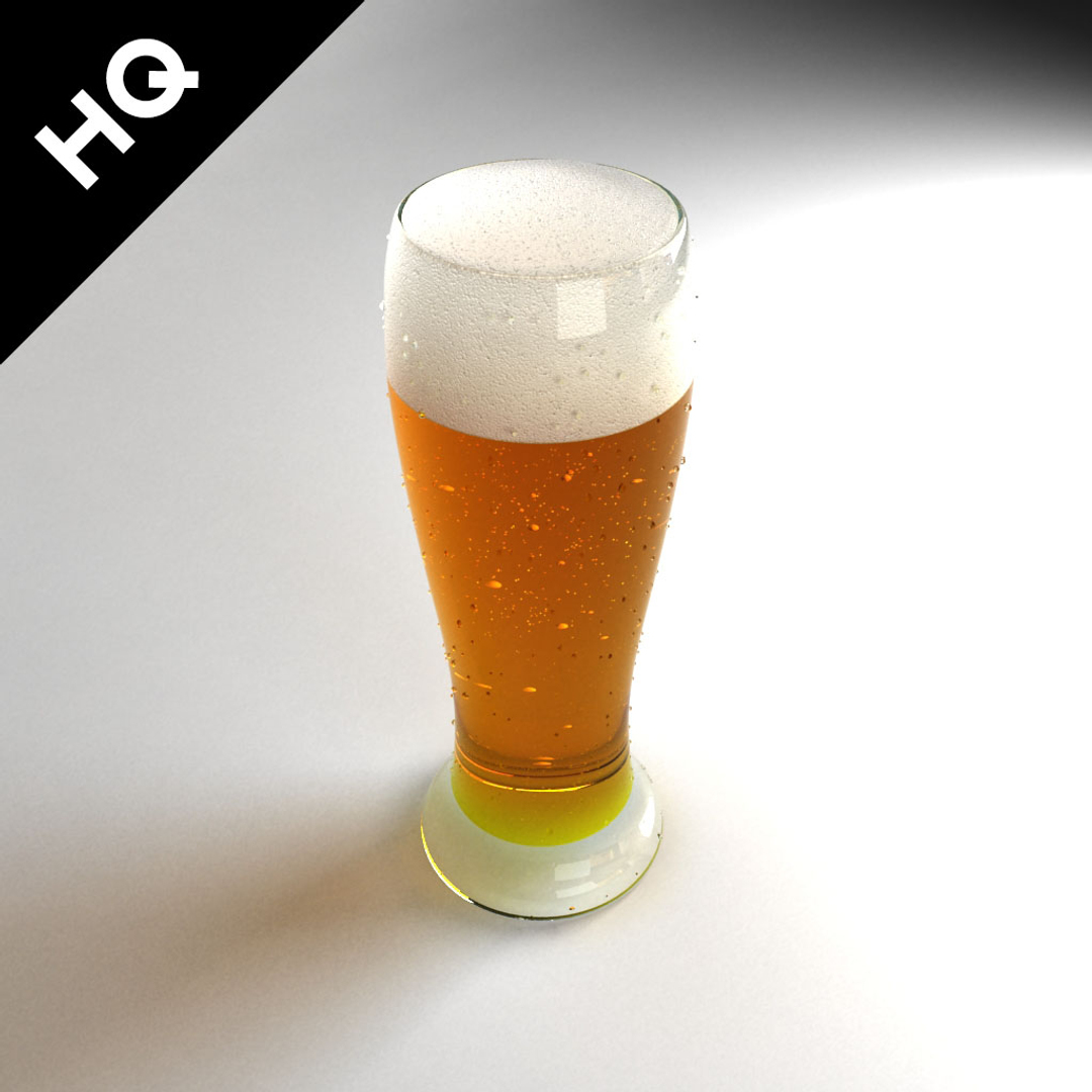 3d beer glass