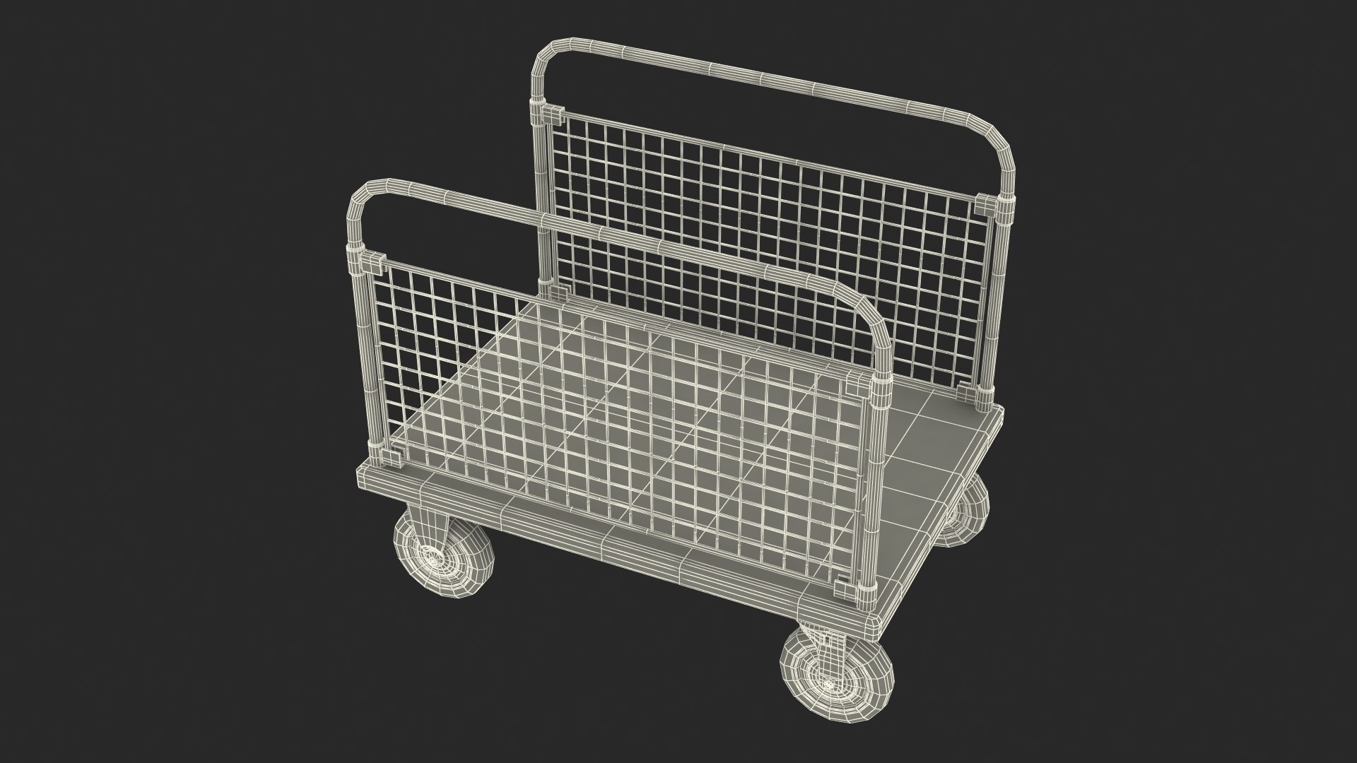 Platform Trolley with Two Railing 3D model - TurboSquid 1888674