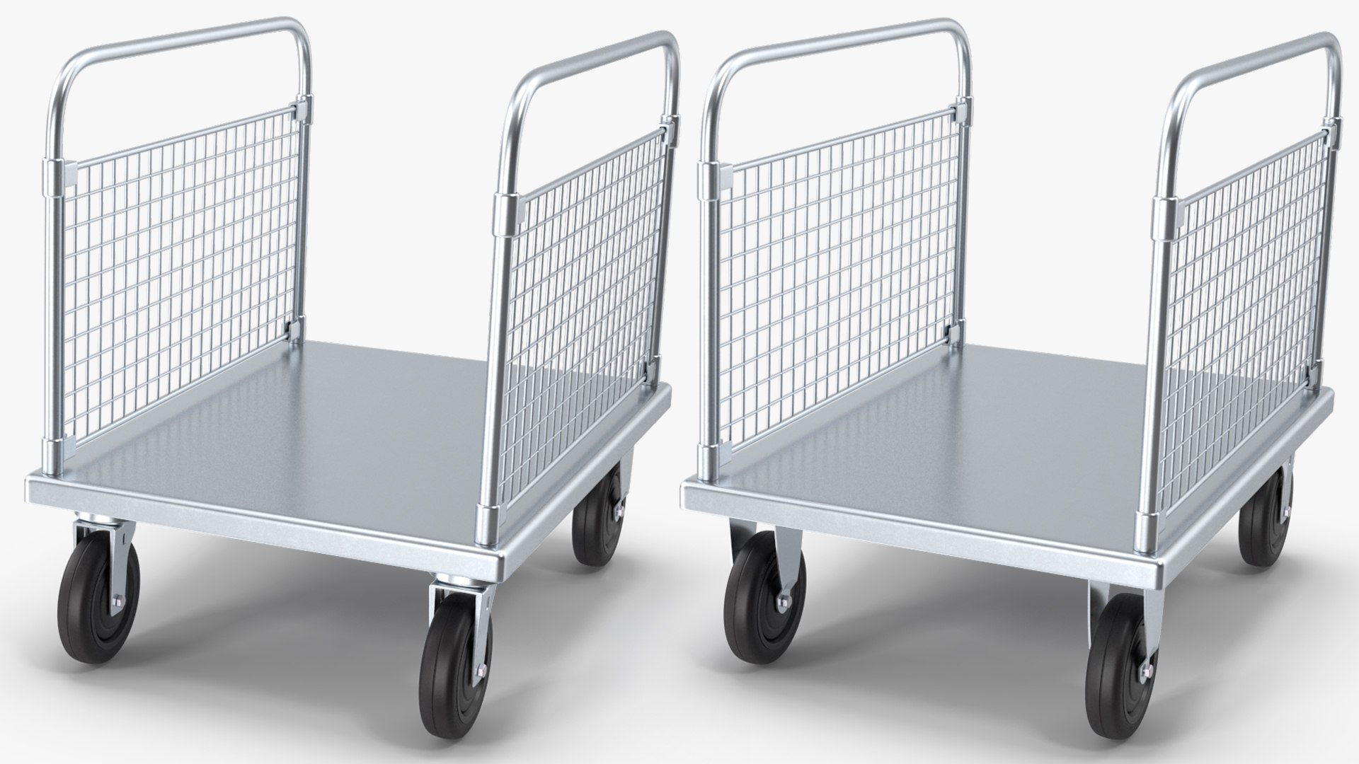 Platform Trolley With Two Railing 3D Model - TurboSquid 1888674