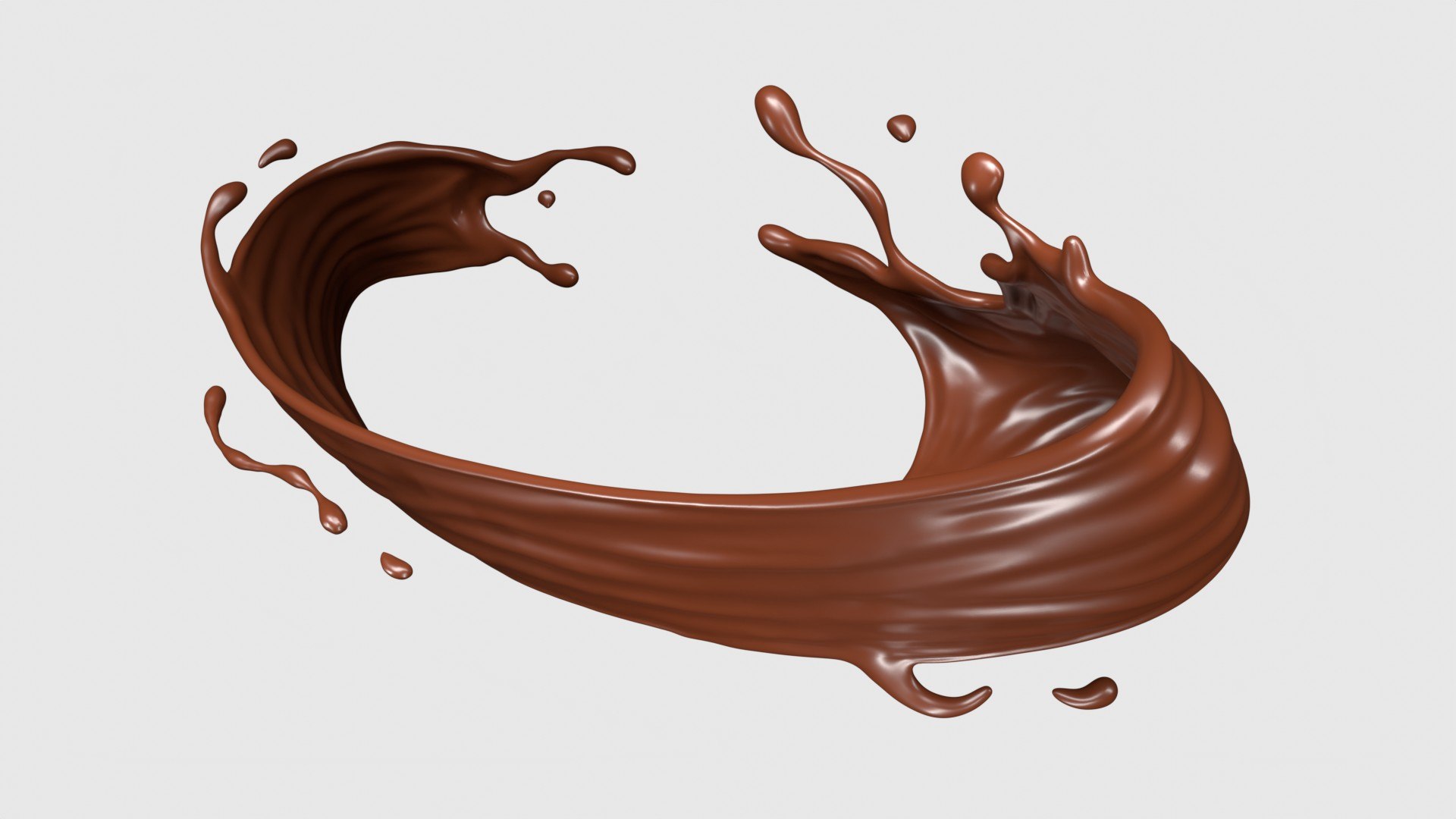 modelo 3d Salpicadura de chocolate líquido 025 - TurboSquid 2519802