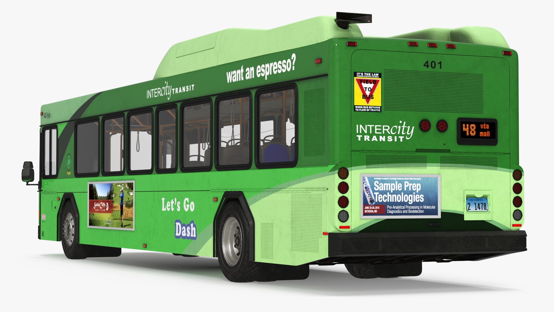 3d model gillig floor hybrid bus