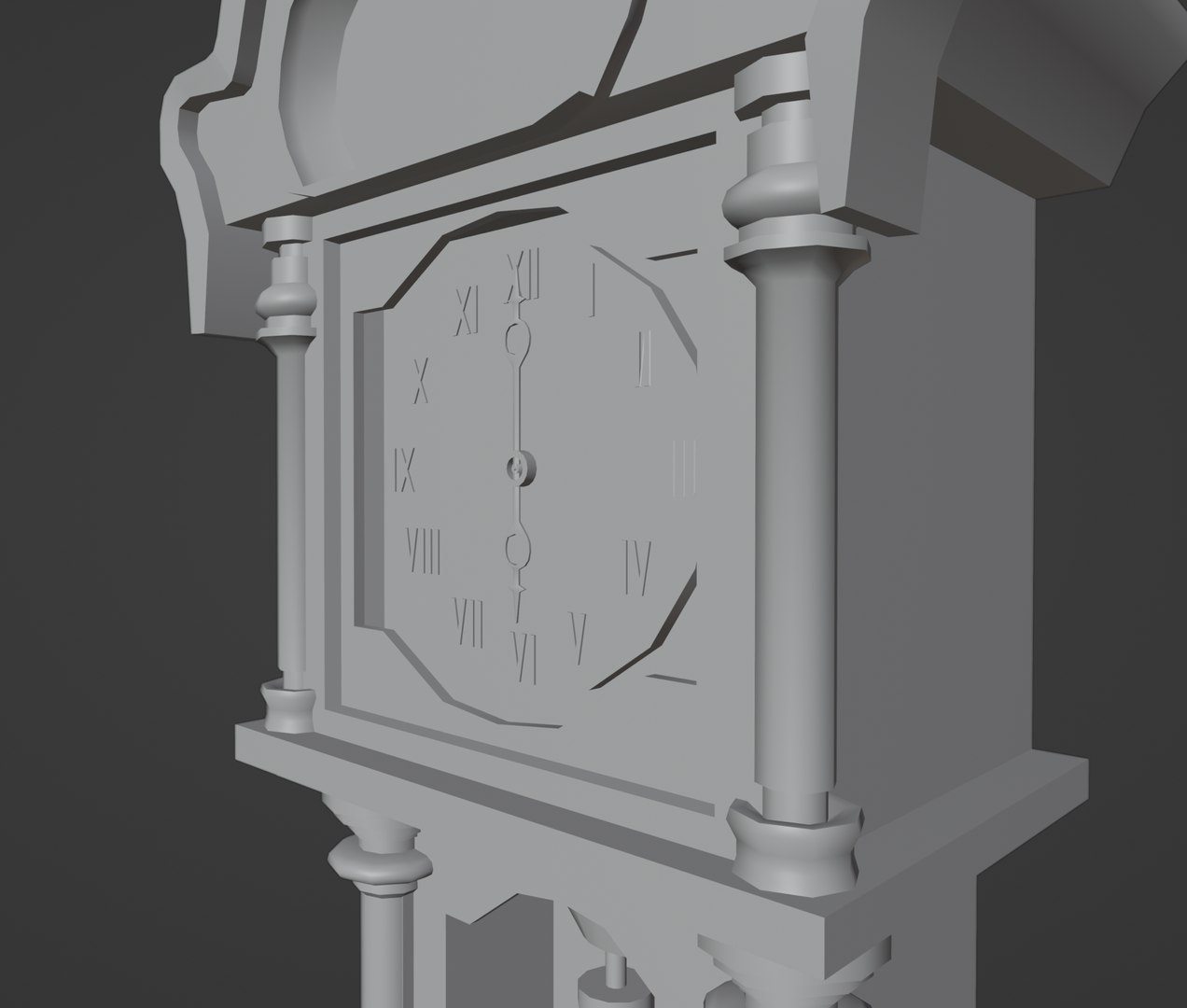 3D Grandfather Clock Model - TurboSquid 2329541