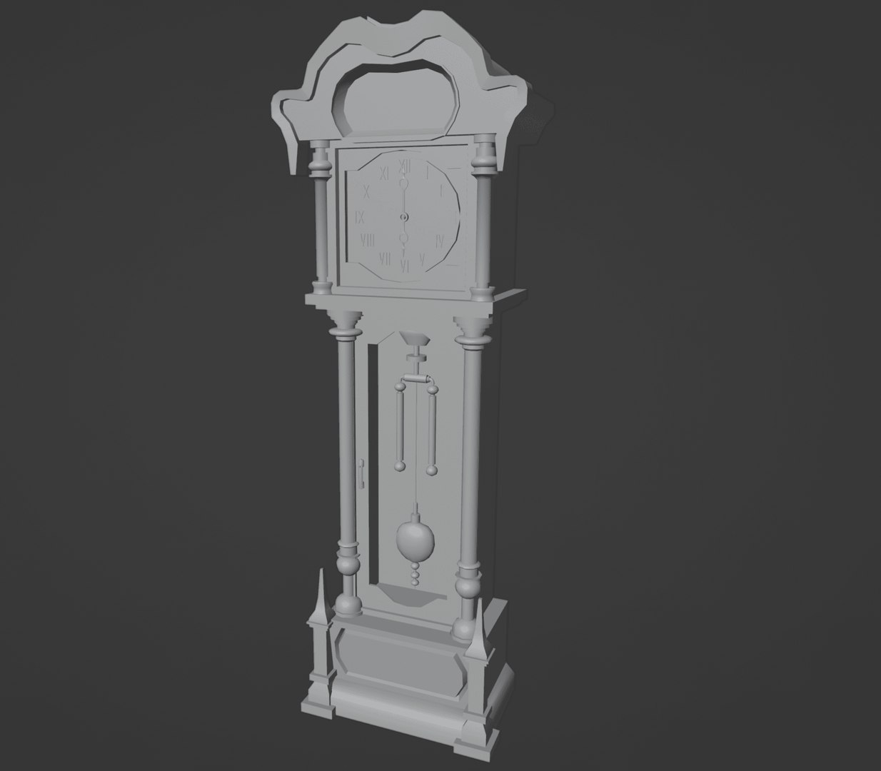 3D Grandfather Clock Model - TurboSquid 2329541