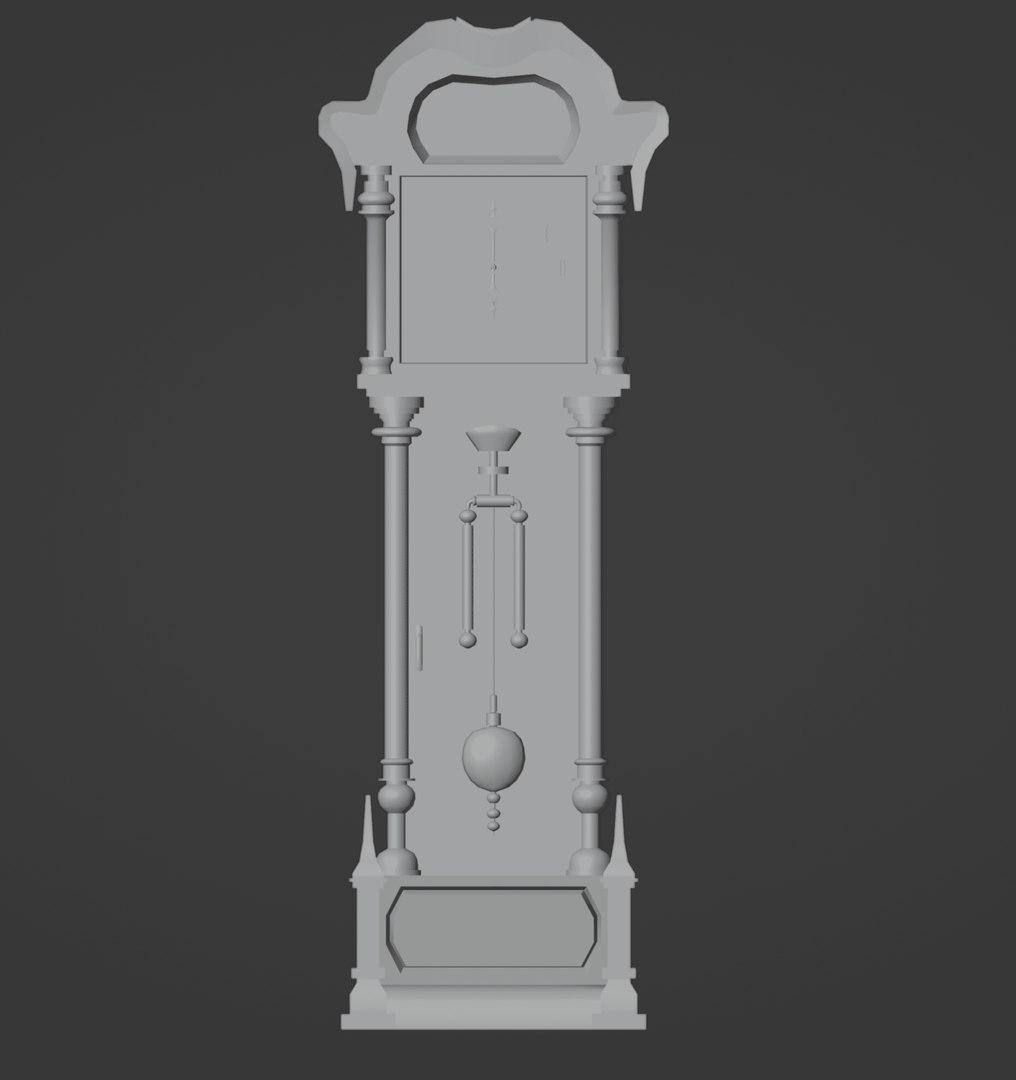 3D Grandfather Clock Model - TurboSquid 2329541