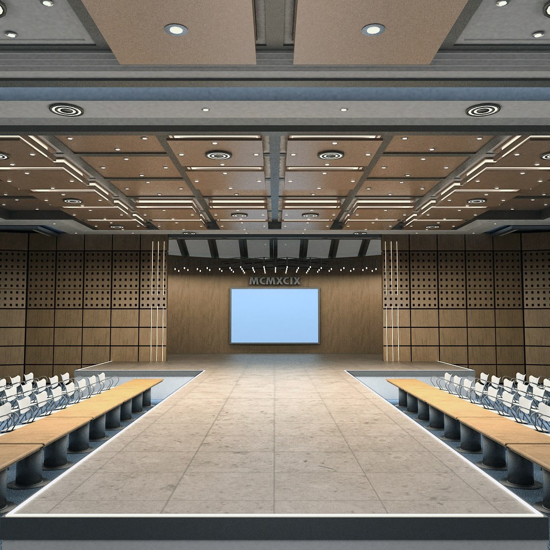 Auditorium Hall 3d Model