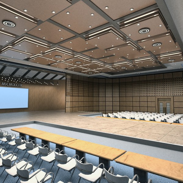 auditorium hall 3d model