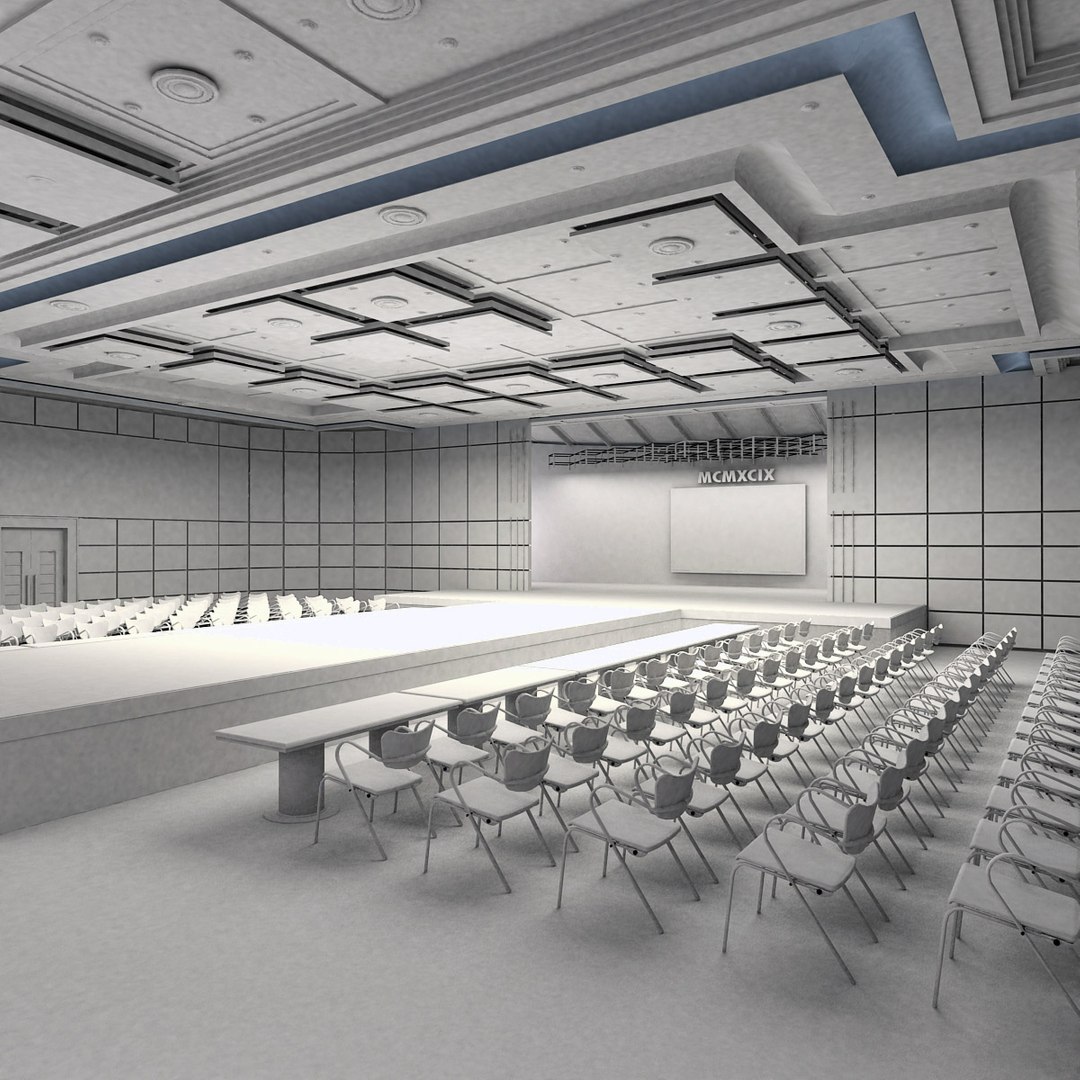Auditorium Hall 3d Model