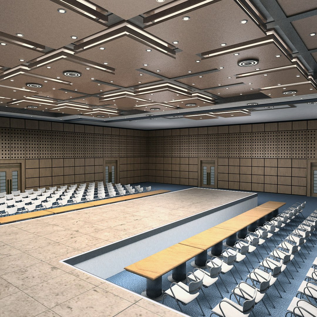 Auditorium Hall 3d Model