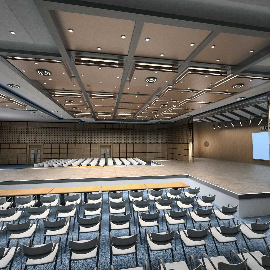 auditorium hall 3d model