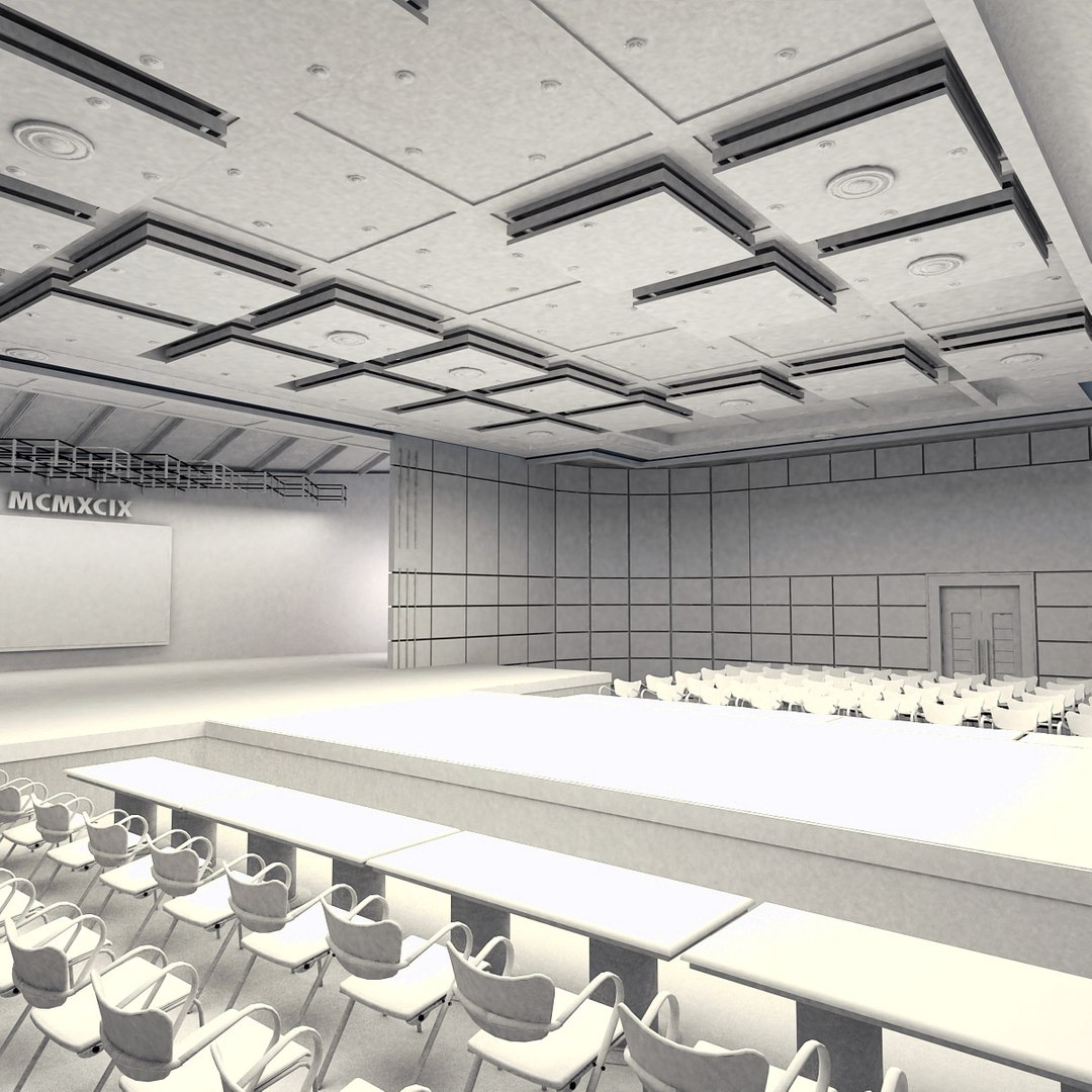 Auditorium Hall 3d Model