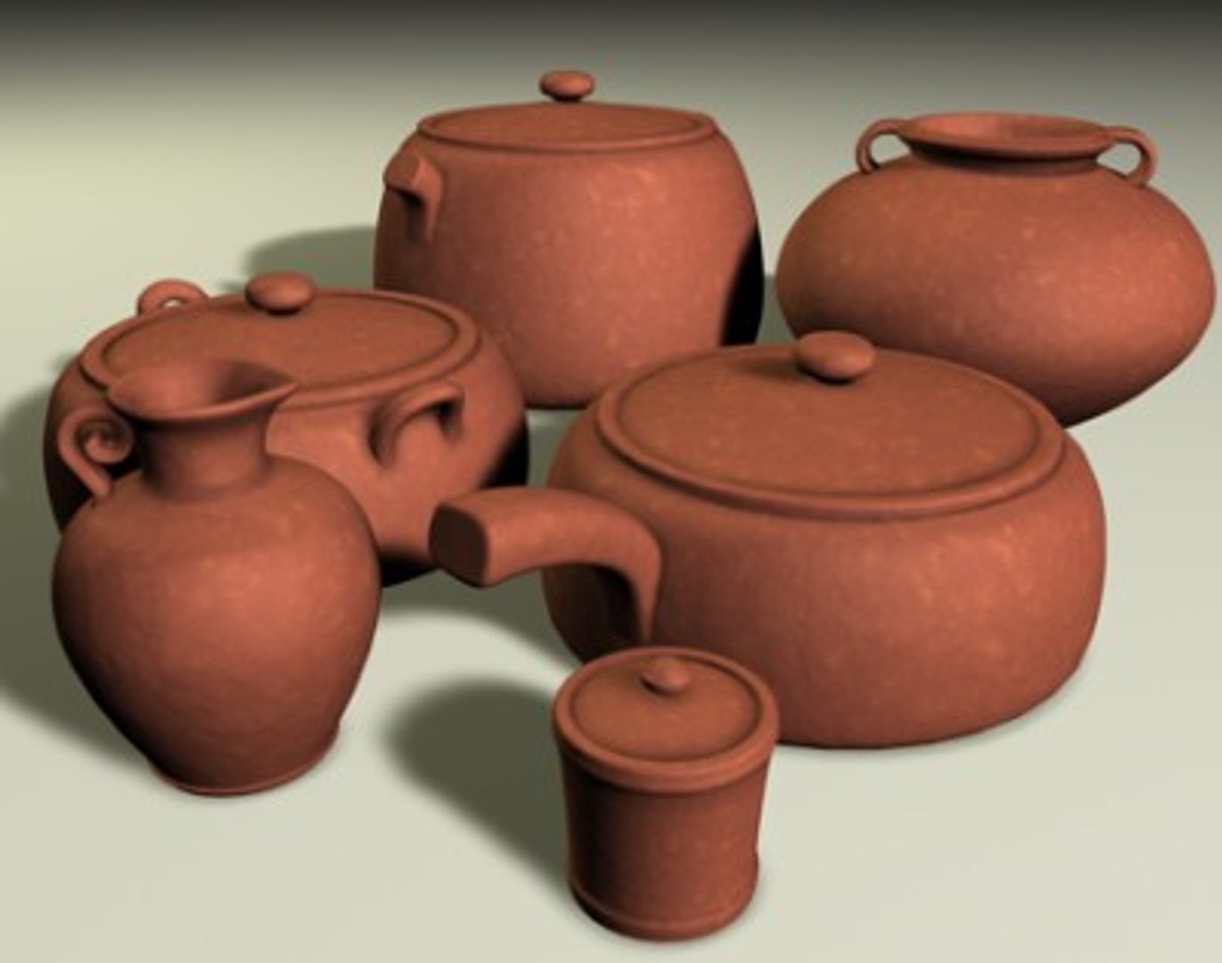 3d 3ds Kitchen Pottery