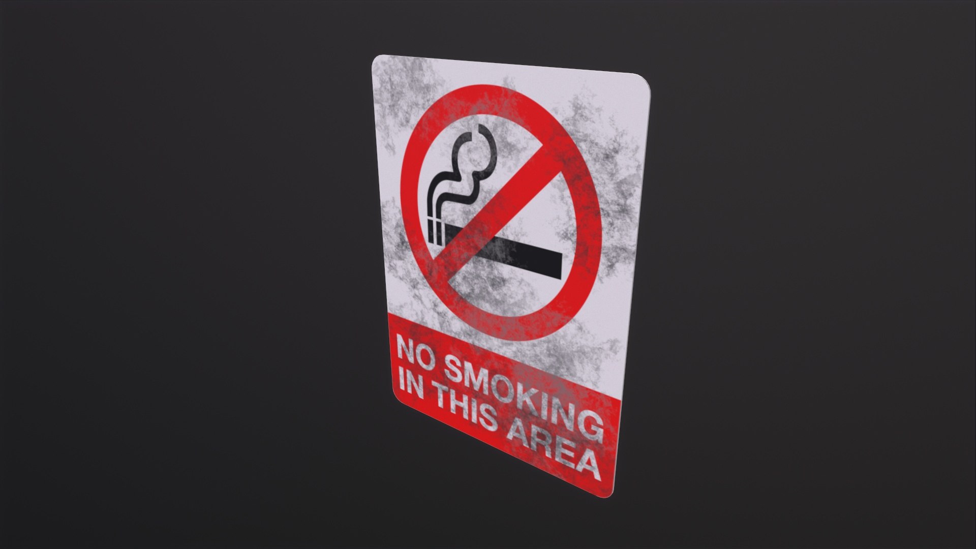 3D Plastic No Smoking Sign Model - TurboSquid 2148122
