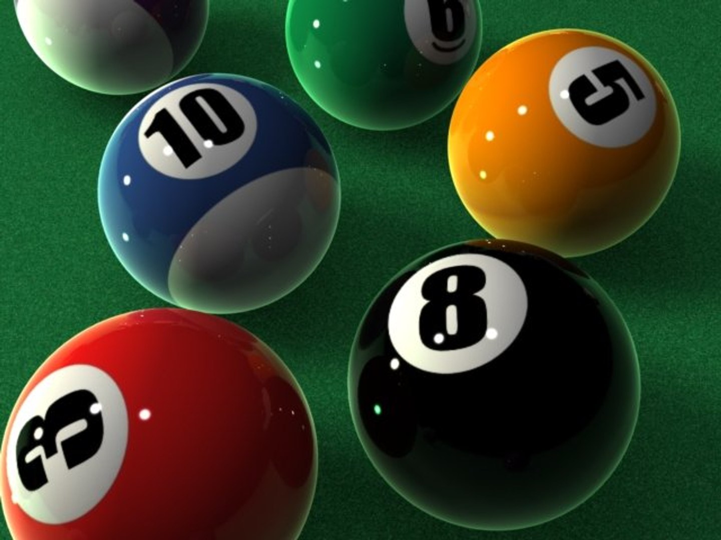 3d billiard pool ball set model