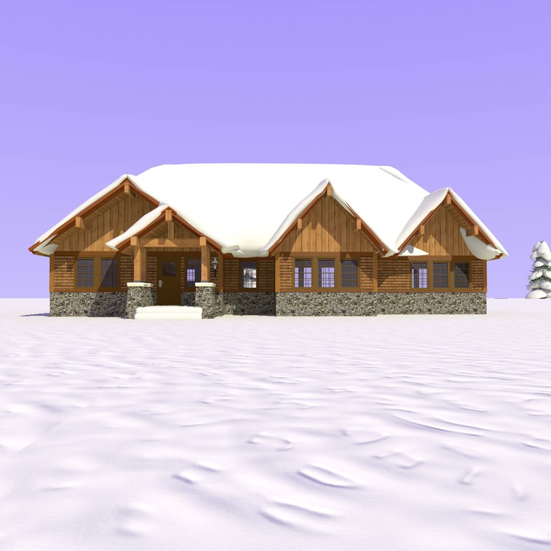 Wooden Craftsman House Day 3d 3ds