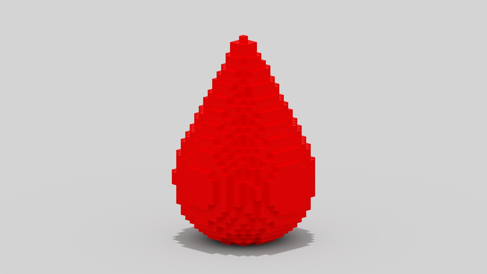 3D Voxel Red Drop model - TurboSquid 2040399