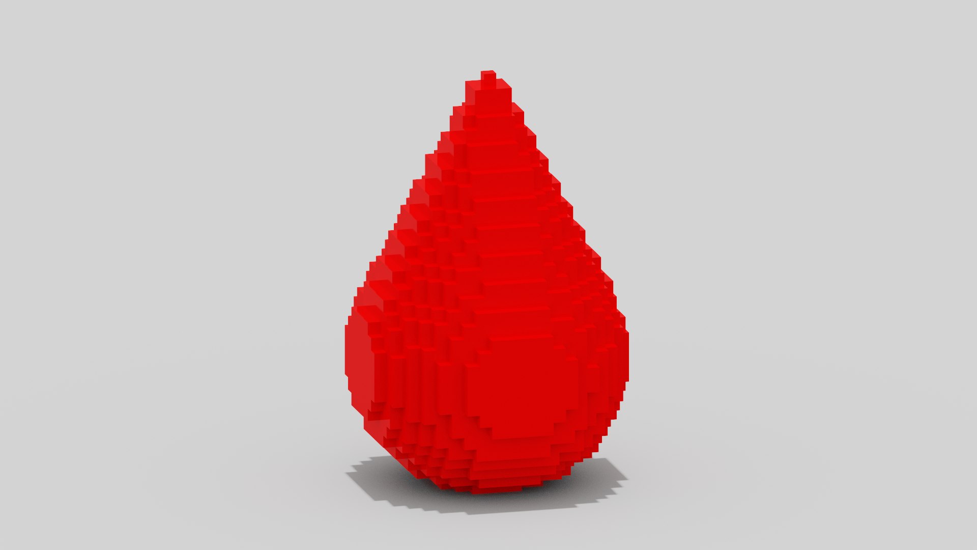 3D Voxel Red Drop model - TurboSquid 2040399