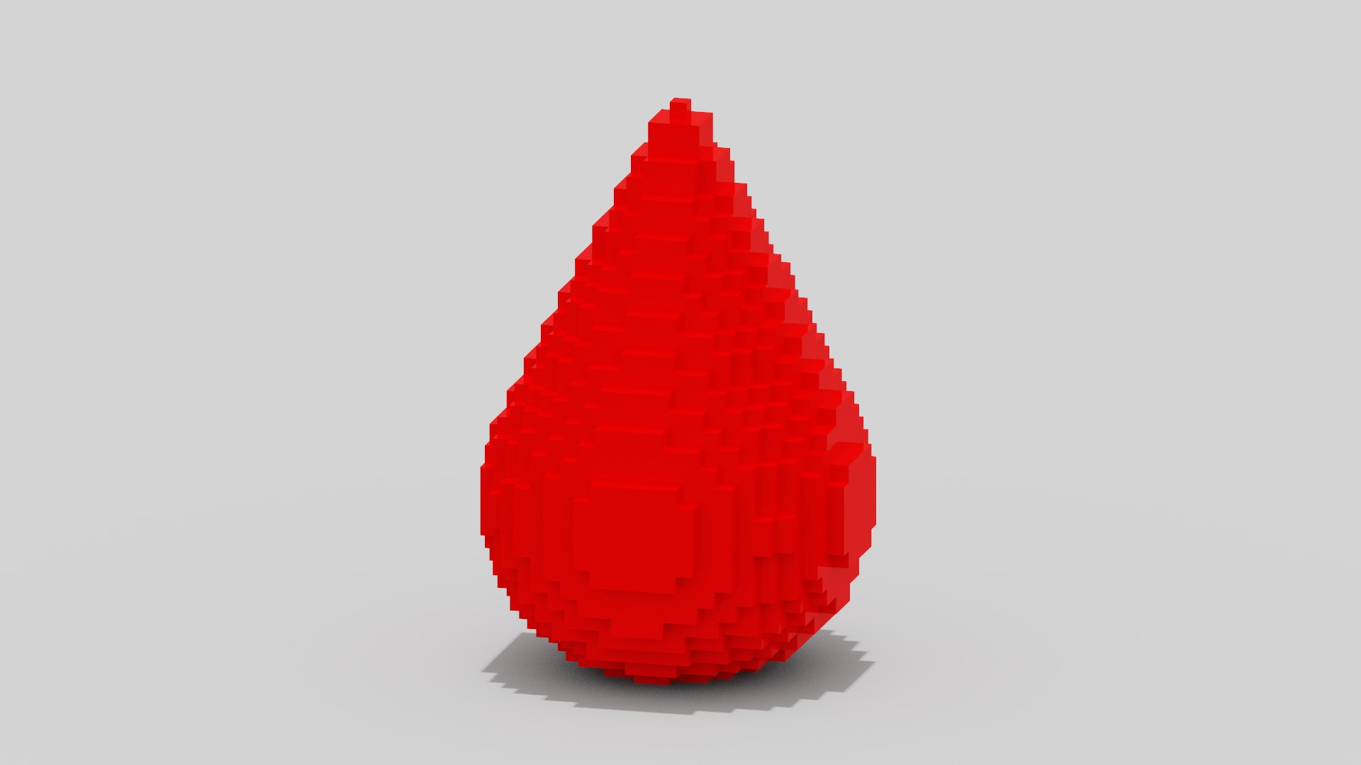 3D Voxel Red Drop model - TurboSquid 2040399