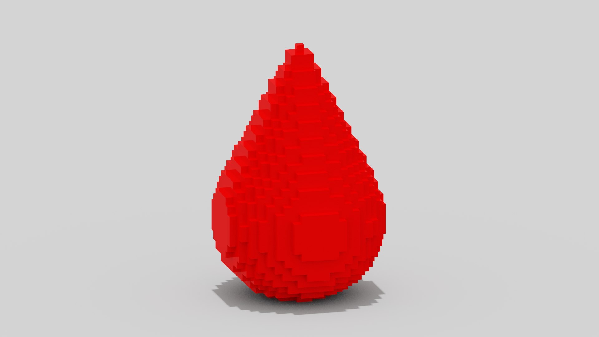 3D Voxel Red Drop model - TurboSquid 2040399