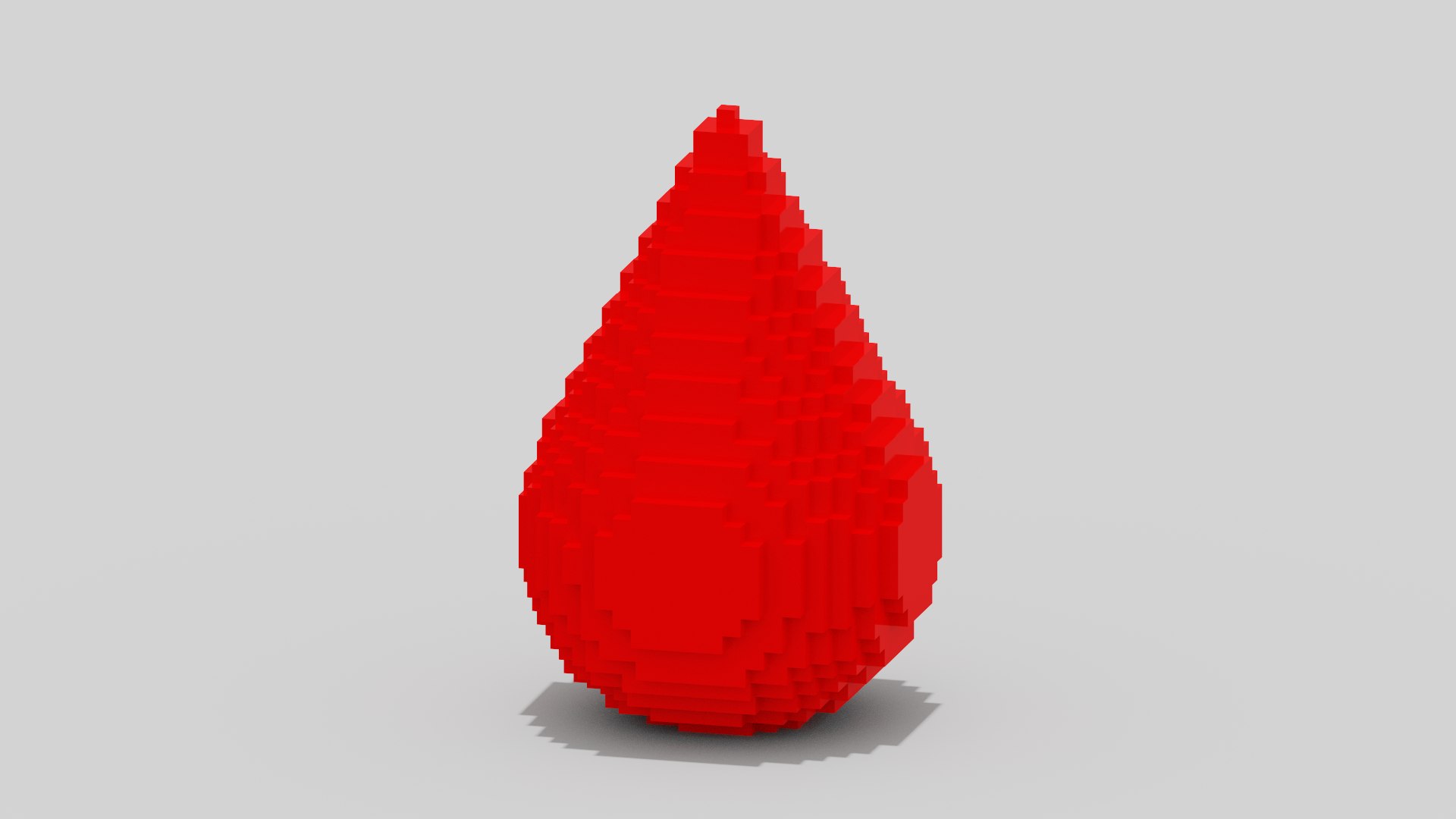 3D Voxel Red Drop model - TurboSquid 2040399