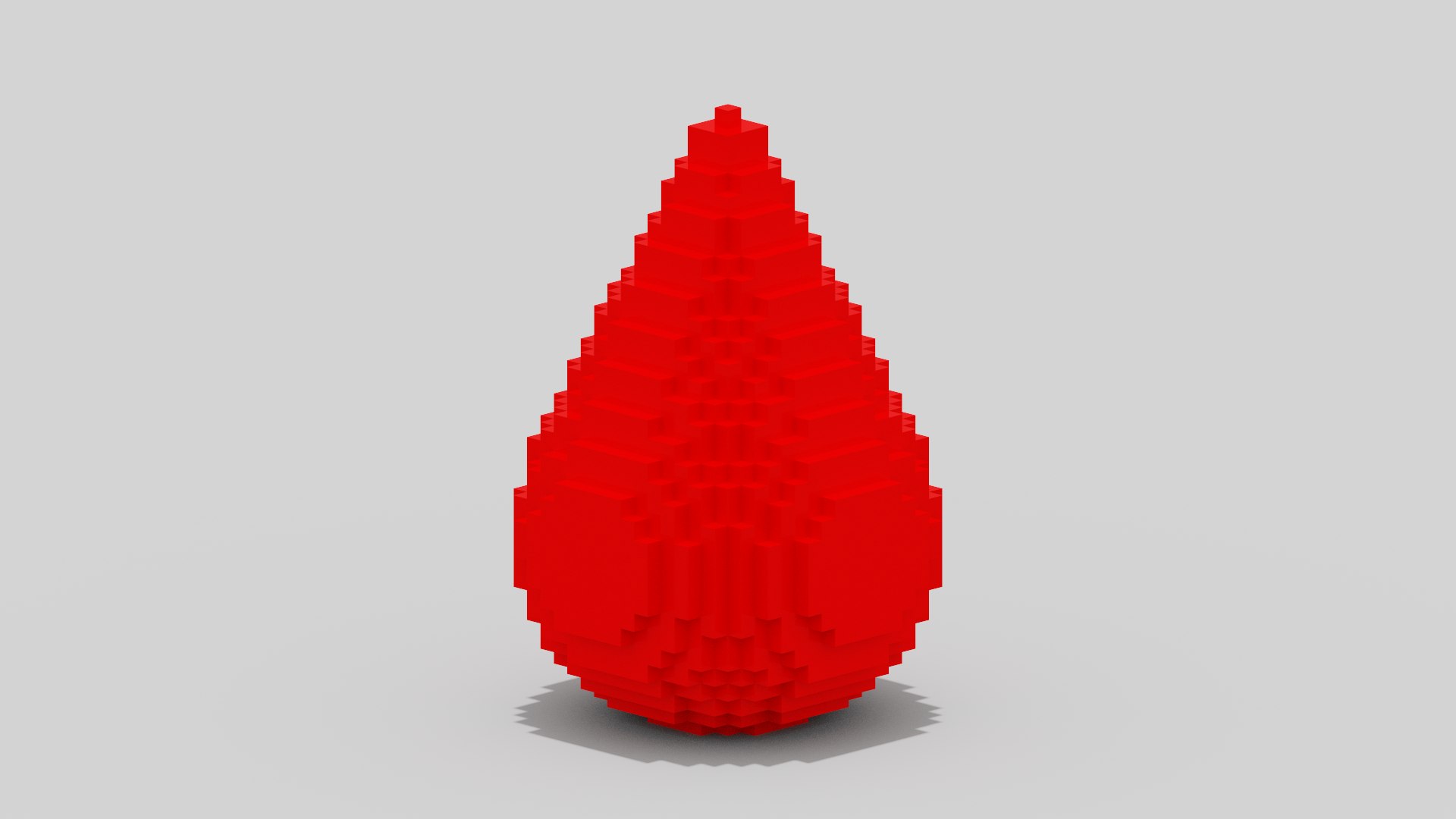 3D Voxel Red Drop model - TurboSquid 2040399