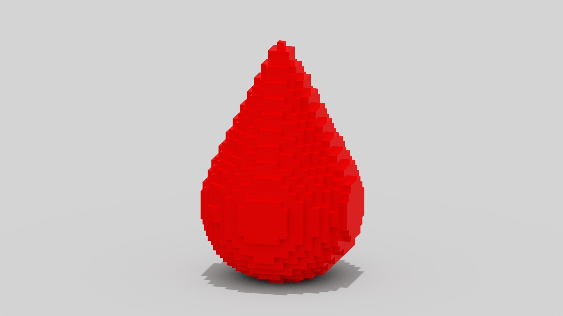 3D Voxel Red Drop model - TurboSquid 2040399
