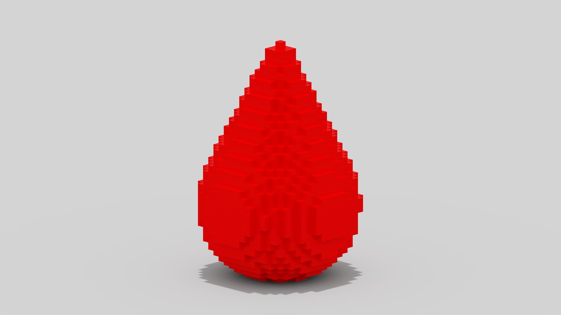 3D Voxel Red Drop model - TurboSquid 2040399