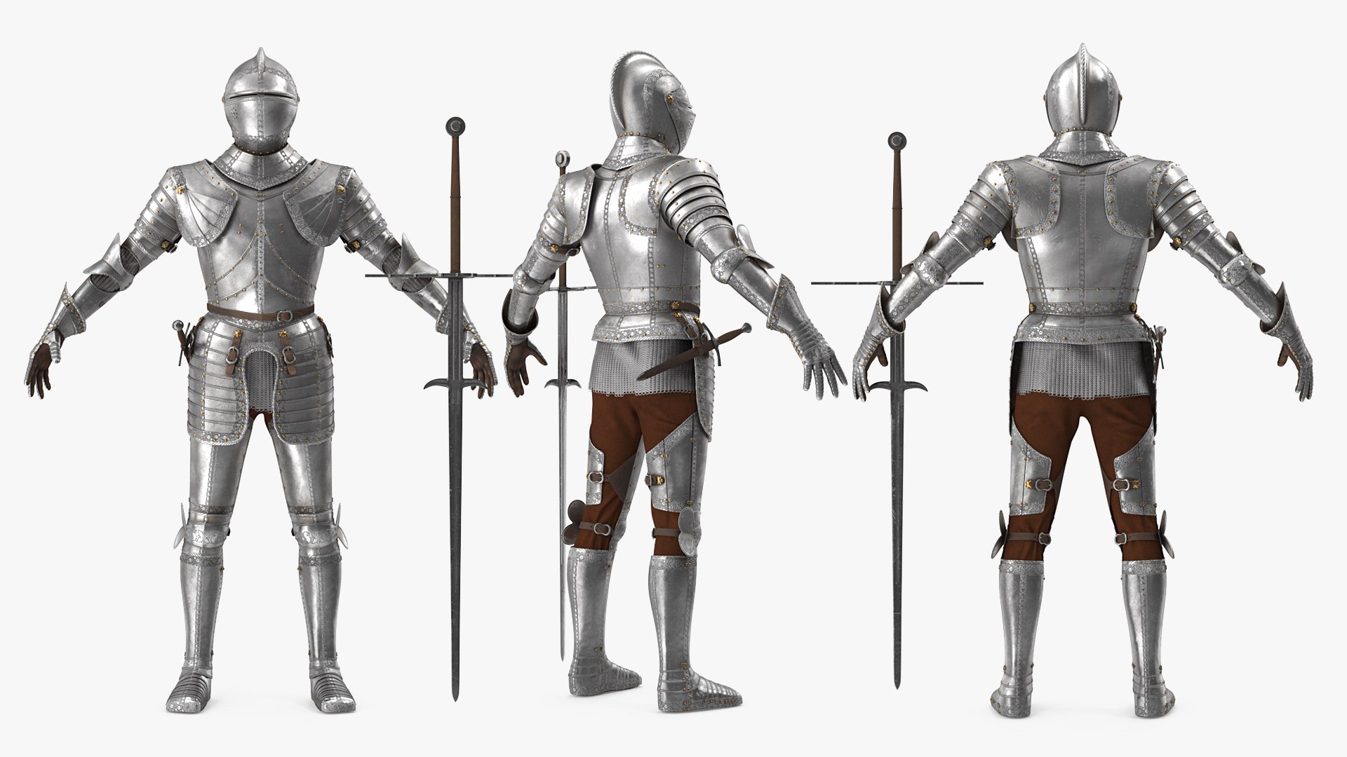 3D medieval knight plate armor model - TurboSquid 1533027