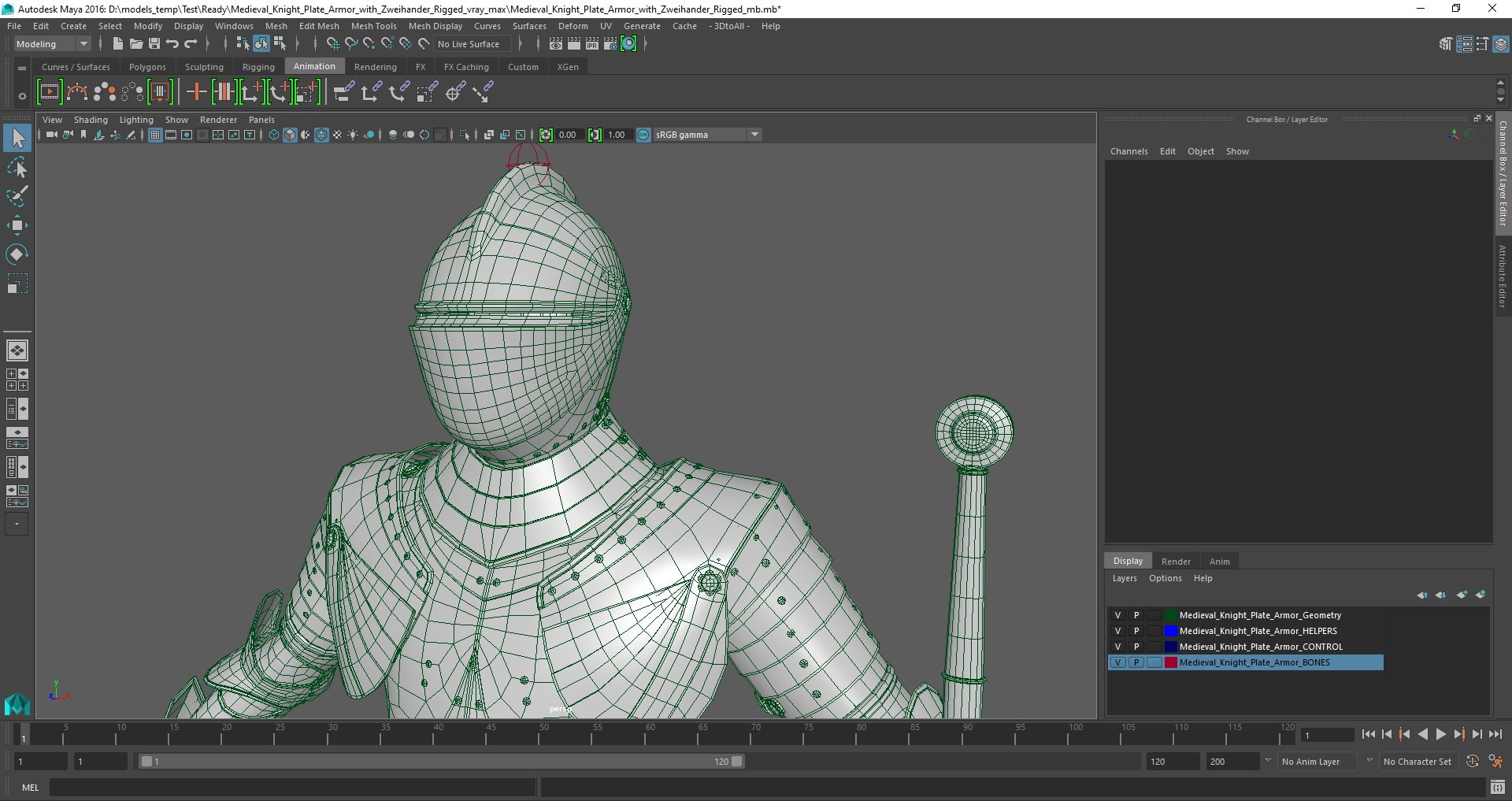 3D medieval knight plate armor model - TurboSquid 1533027