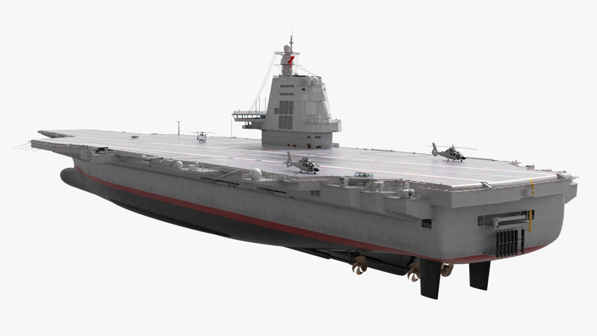 Chinese Type 003 Aircraft Carrier And Harbin Z 9 Model - TurboSquid 2369077
