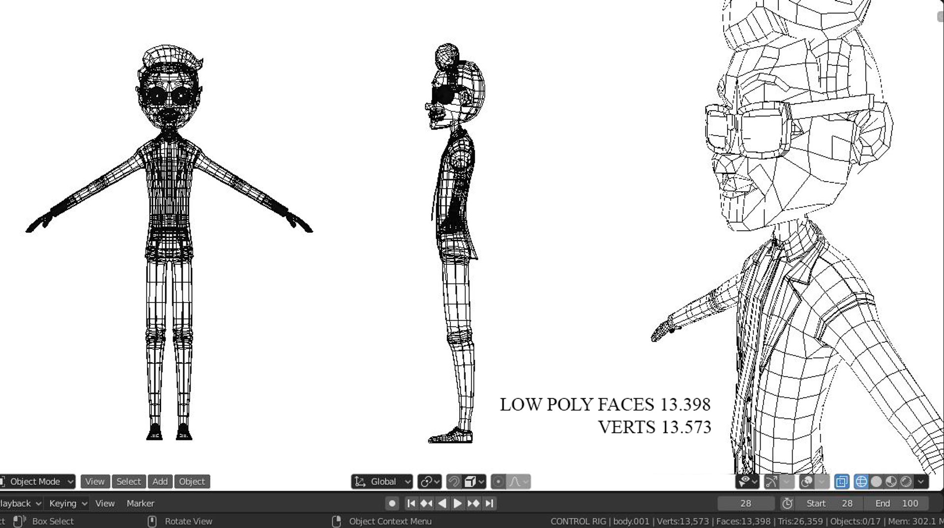 3D Cartoon Man Rig - TurboSquid 1466269