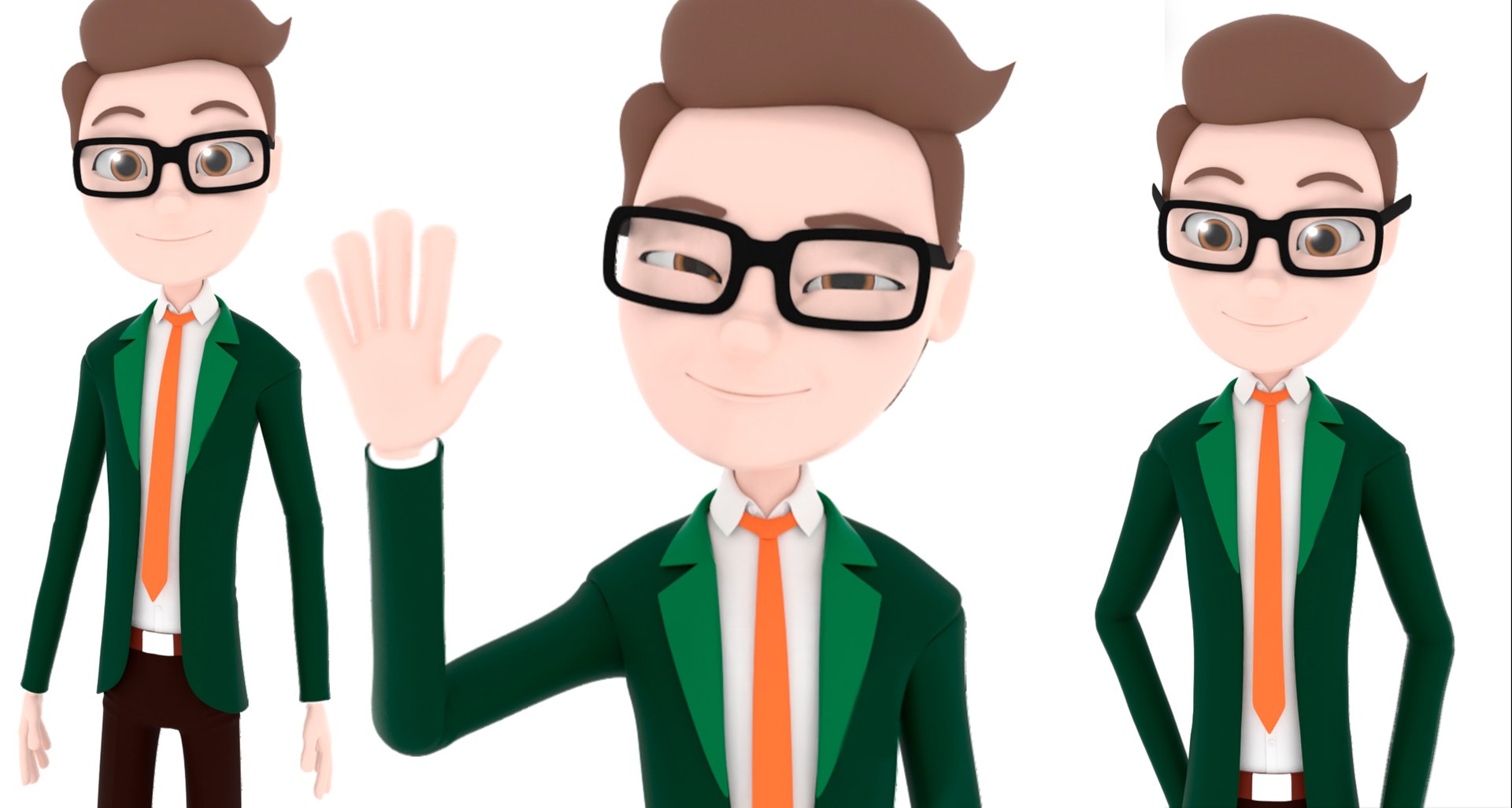 3D Cartoon Man Rig - TurboSquid 1466269
