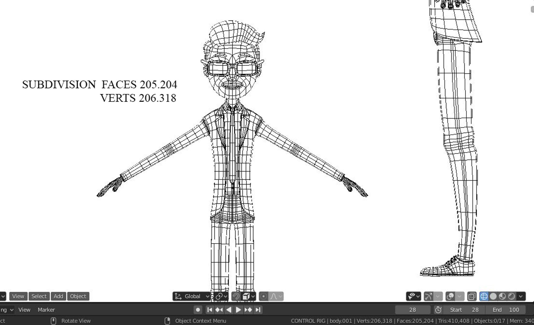 3D Cartoon Man Rig - TurboSquid 1466269