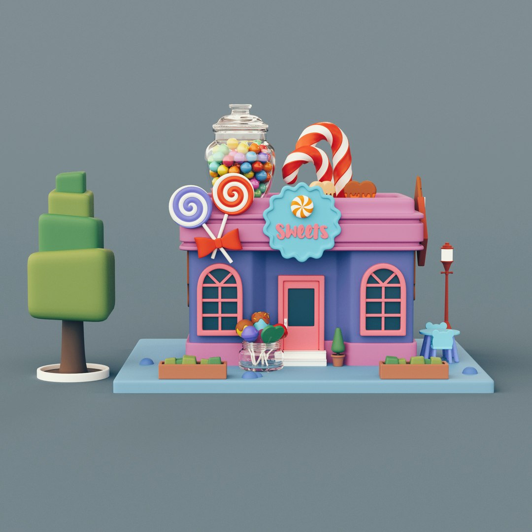 3D High Poly Candy Shop 01 - TurboSquid 2038051