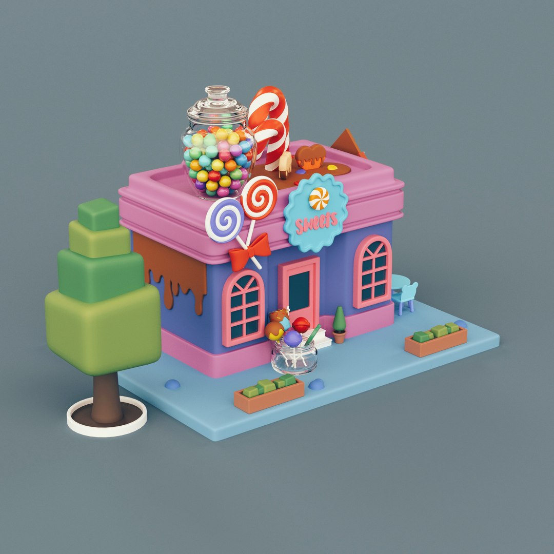 3D High Poly Candy Shop 01 - TurboSquid 2038051