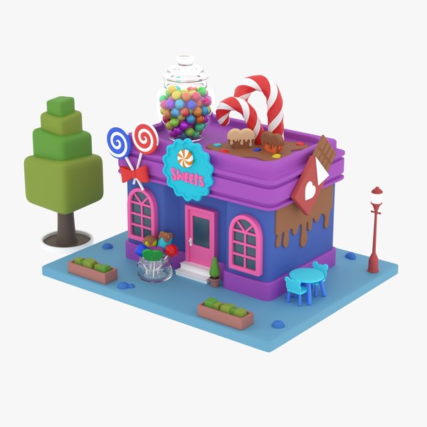 modelo 3d High poly Candy Shop 01 - TurboSquid 2038051