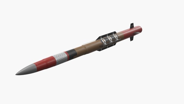 Broń rakietowa przechwytująca inżynieryjna czerwono-brązowa Model 3D ...