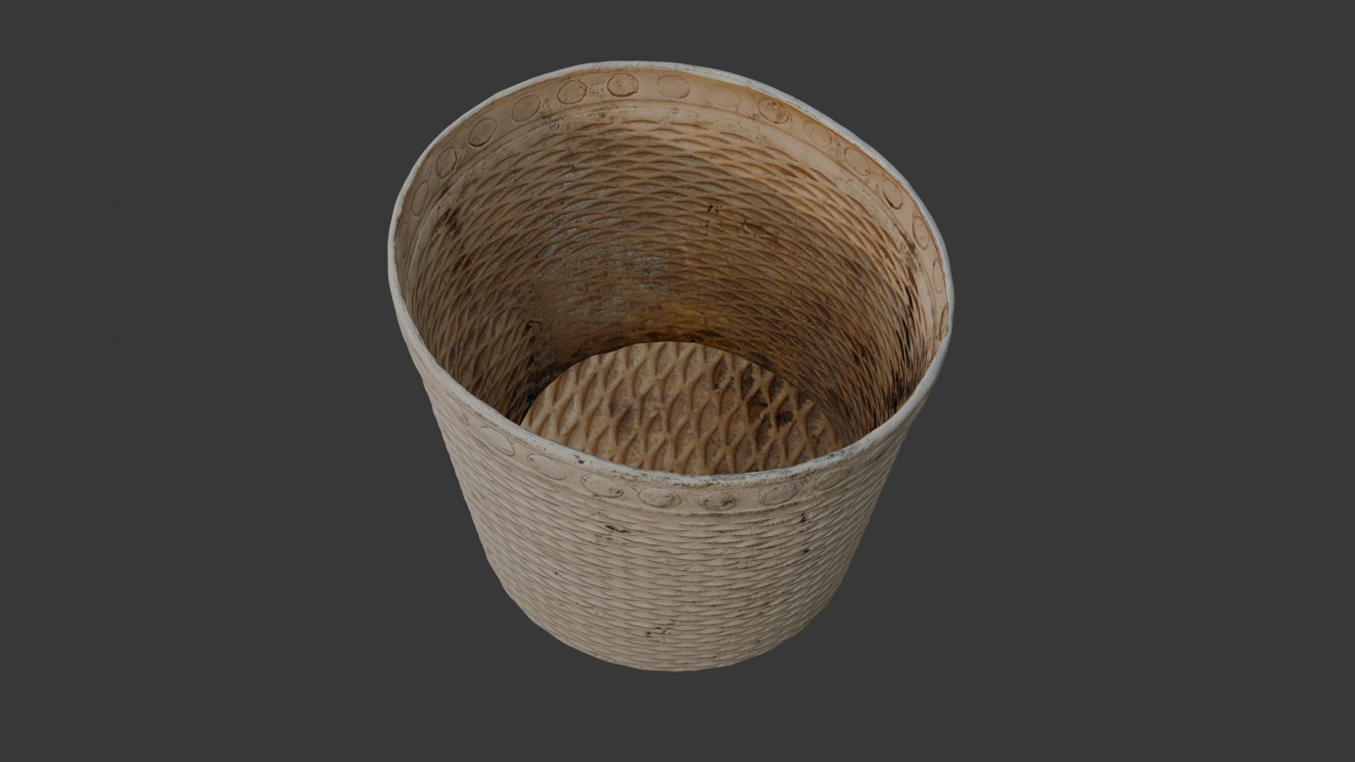 Wicker Trash Bin Scan Model - TurboSquid 2398027