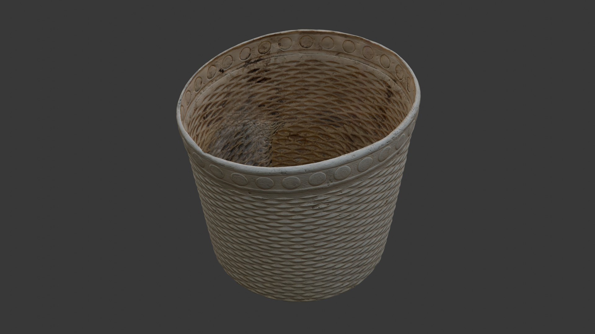 Wicker Trash Bin Scan Model - TurboSquid 2398027