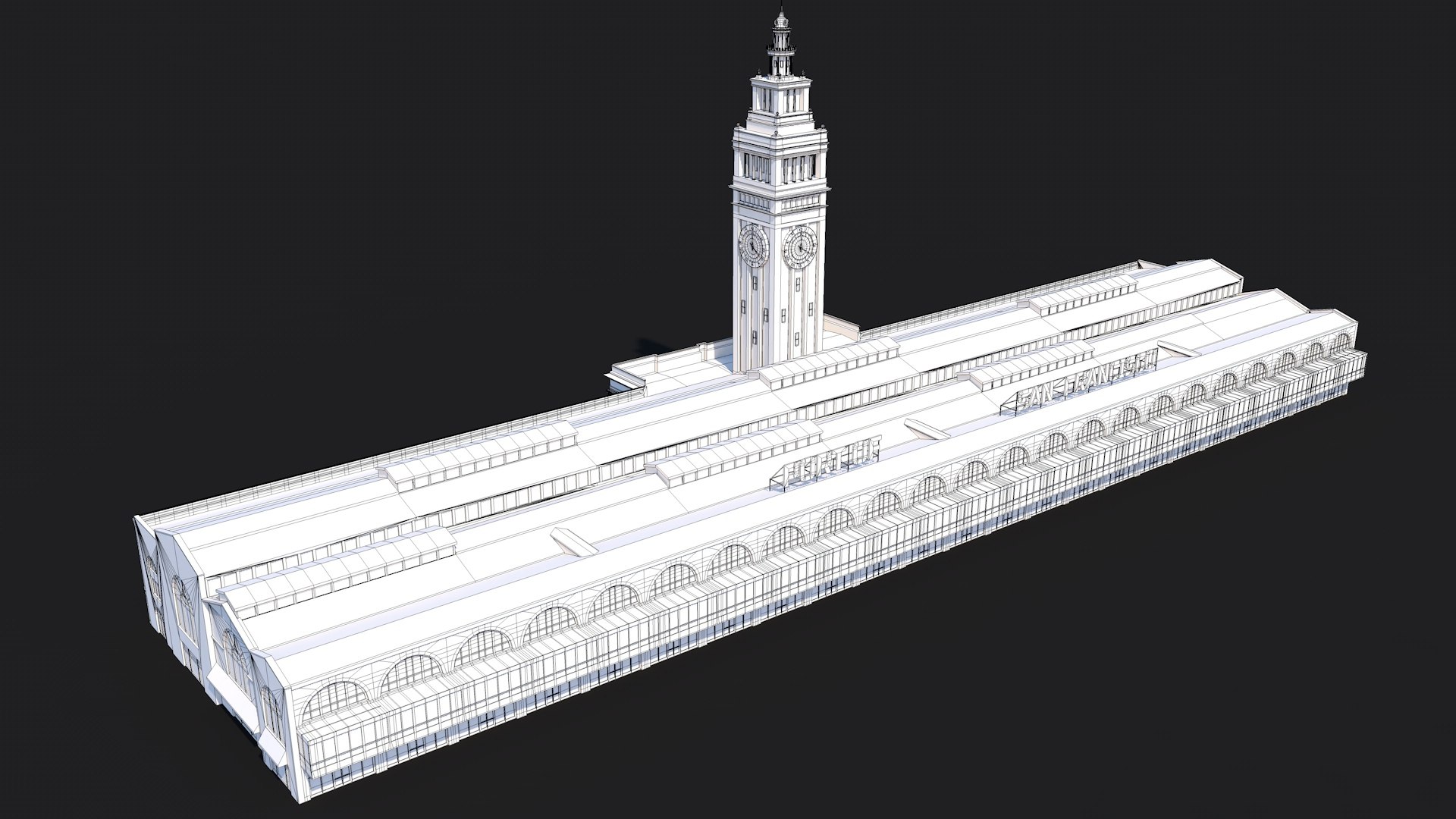 3D Ferry Building San Francisco Model - TurboSquid 2238266