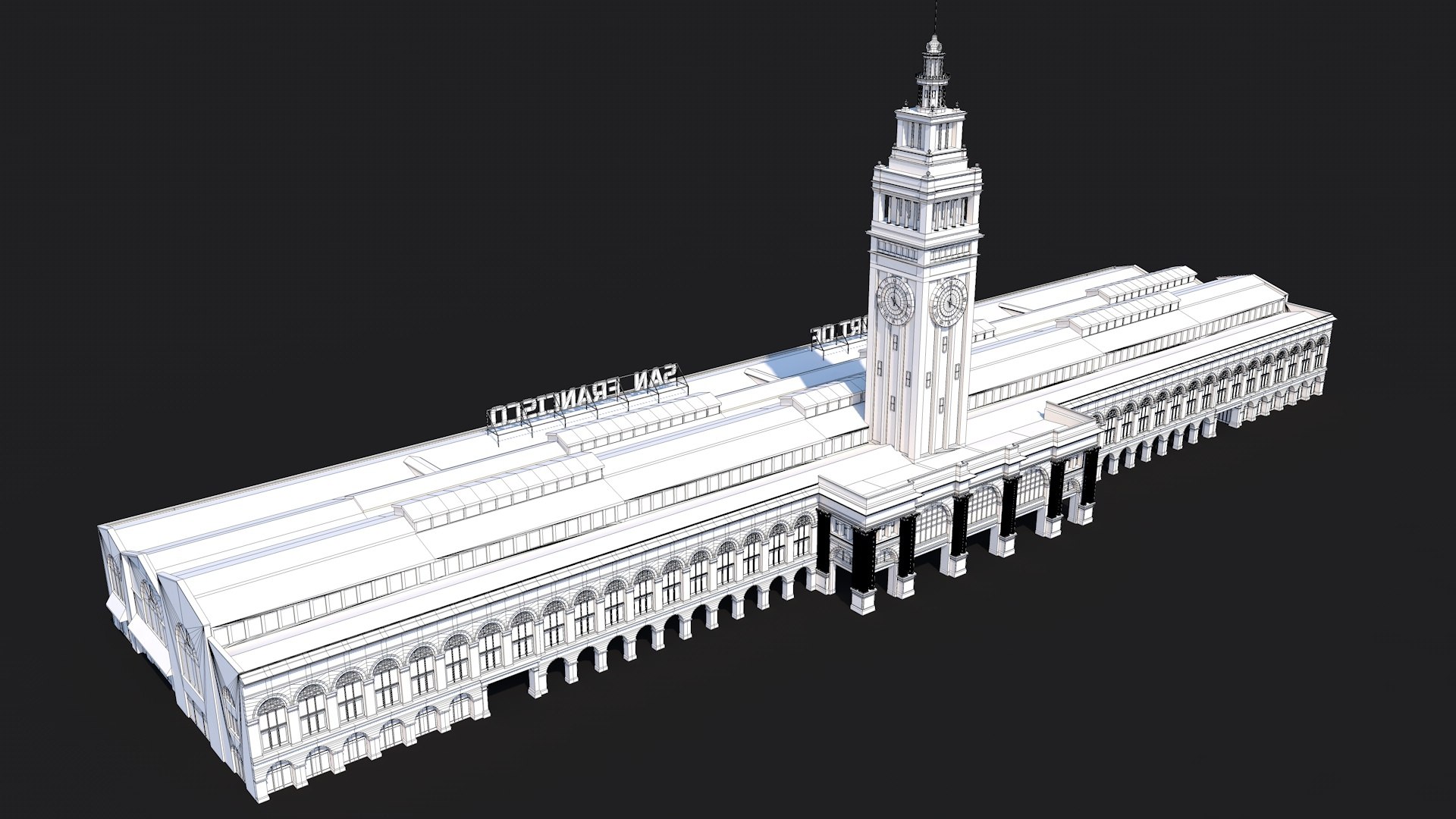 3D Ferry Building San Francisco Model - TurboSquid 2238266