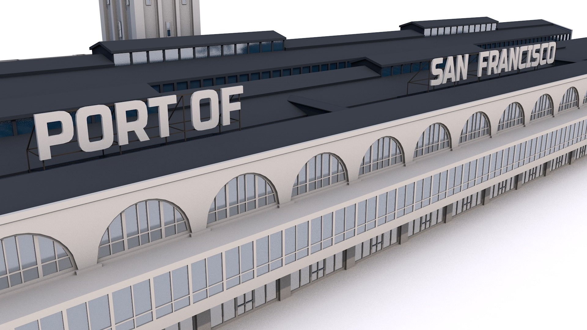 3D Ferry Building San Francisco Model - TurboSquid 2238266