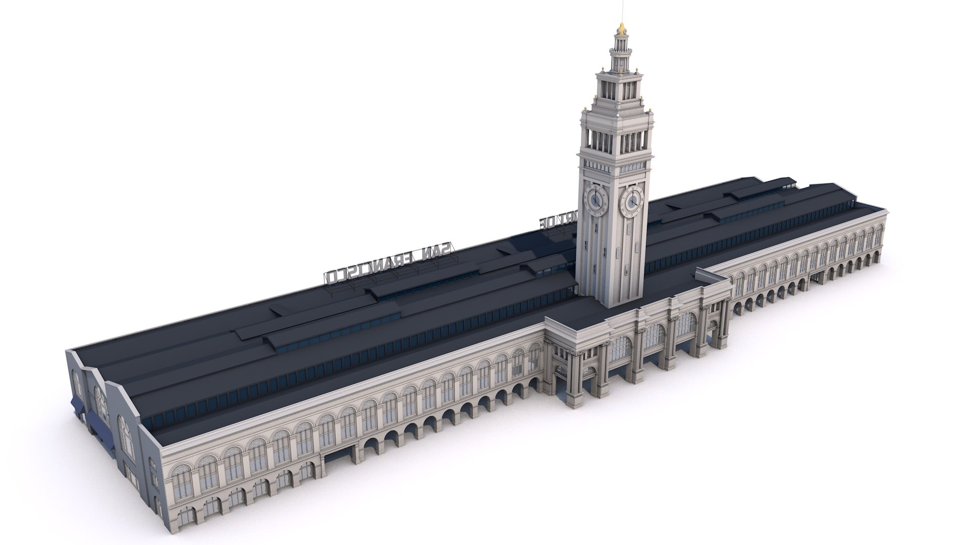 3D Ferry Building San Francisco Model - TurboSquid 2238266