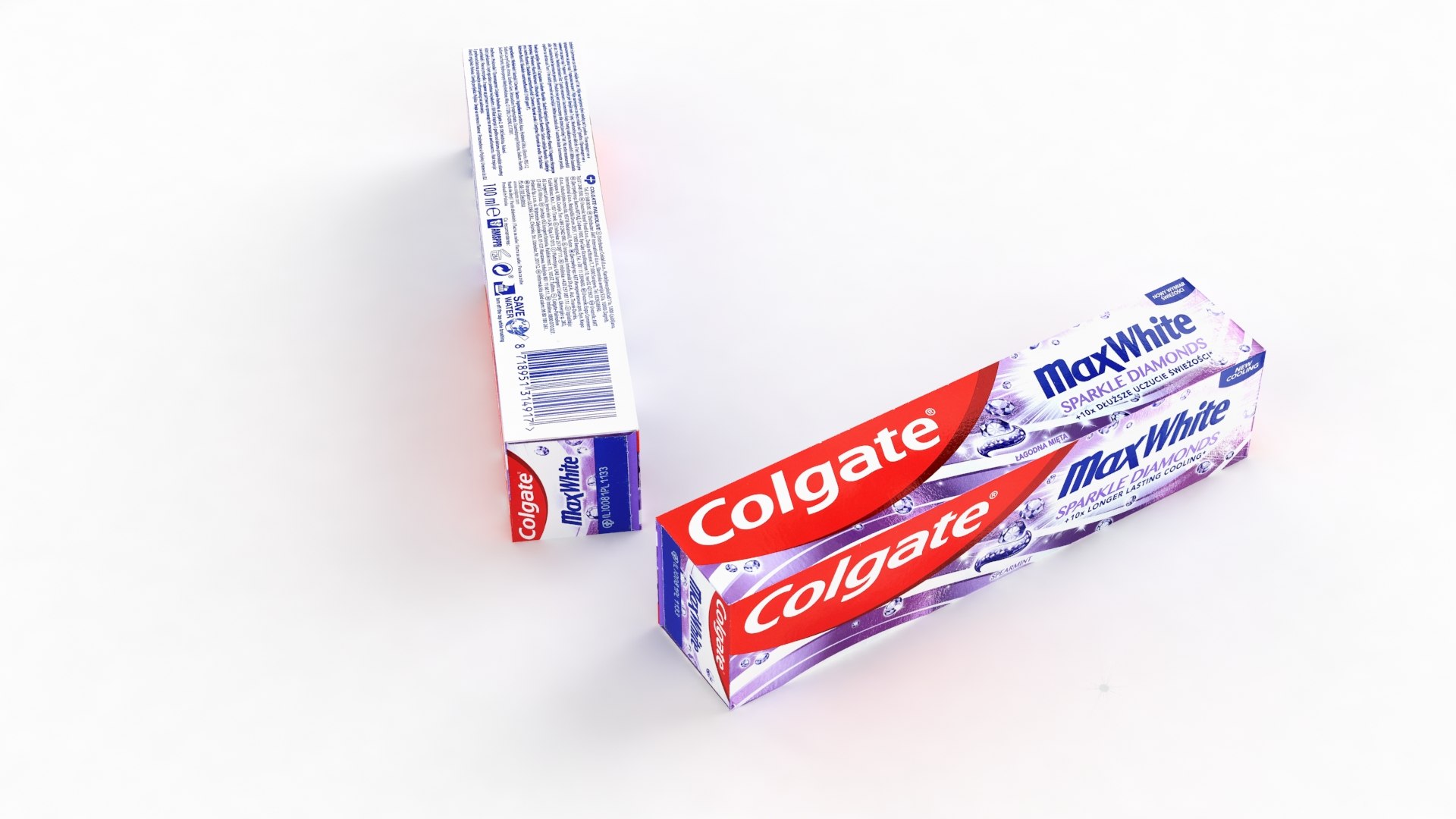 Colgate Max White Sparkle Diamonds Toothpaste Box 100ml 2021 3D Model ...
