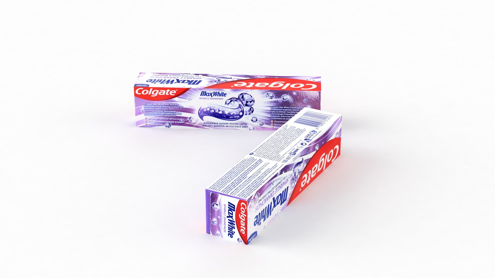 Colgate Max White Sparkle Diamonds Toothpaste Box 100ml 2021 3D Model ...