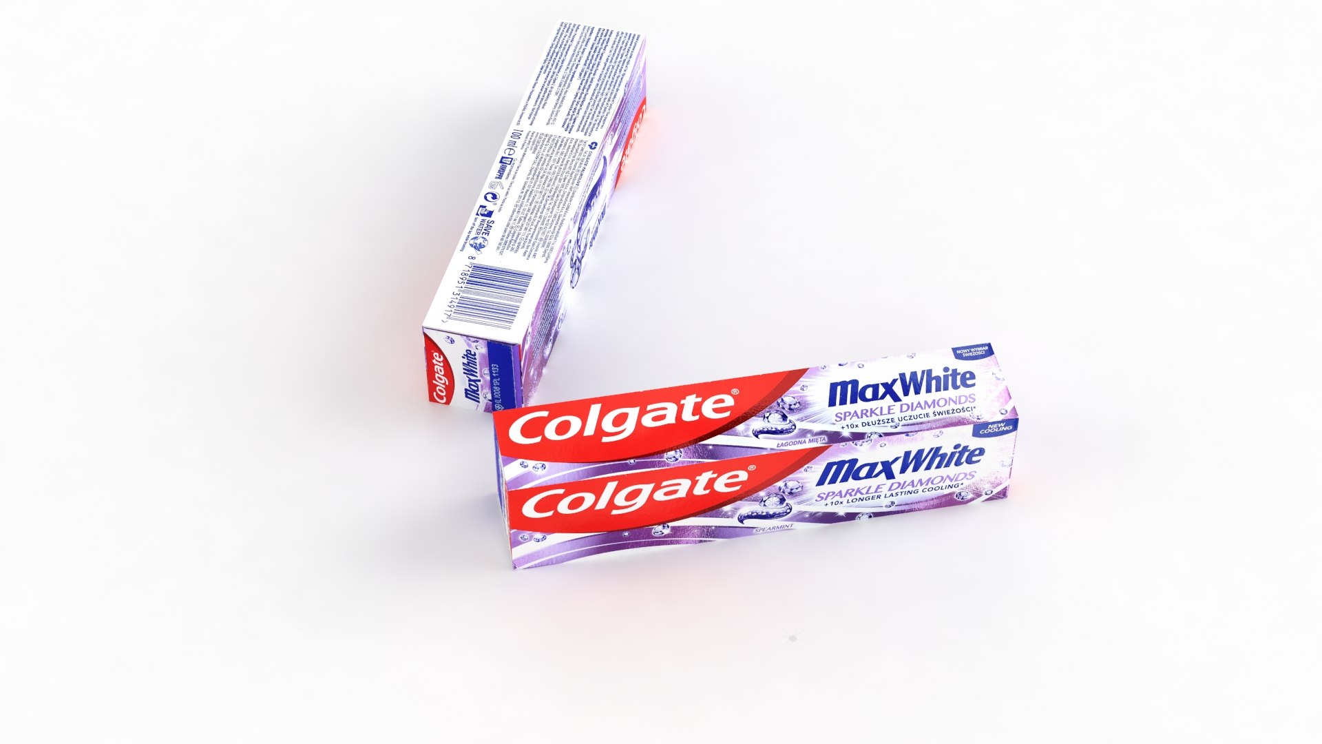 Colgate Max White Sparkle Diamonds Toothpaste Box 100ml 2021 3D Model ...
