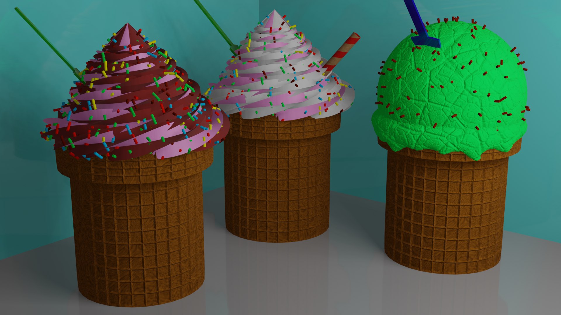 3D Cup Ice Cream Model - TurboSquid 1954522