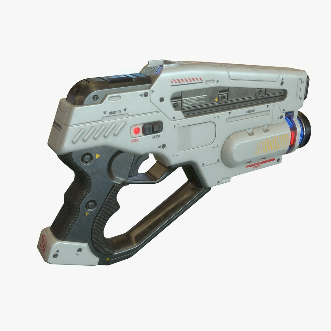 3d model sci fi gun